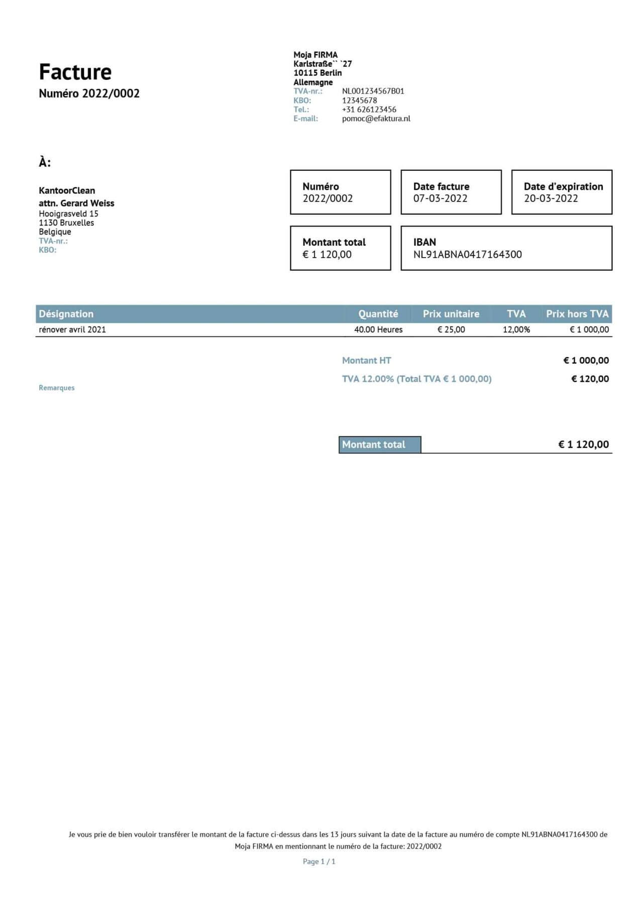 Facturen - eFaktura.nl