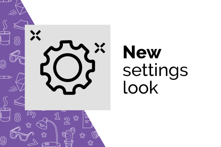 The new settings look - eFaktura.nl
